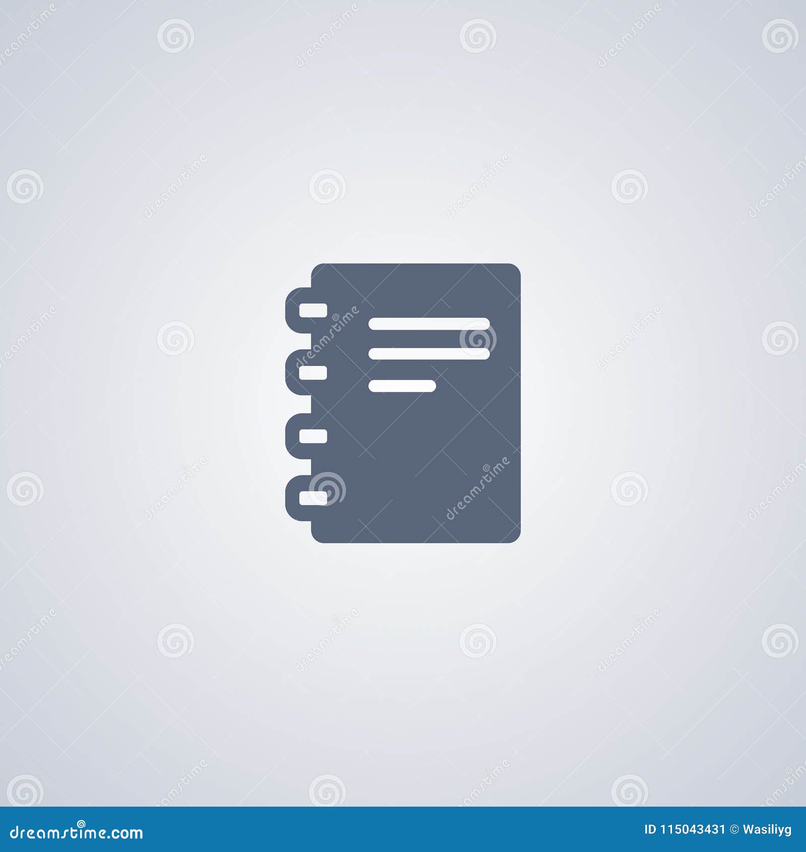 Notebook Vector Icon, Journal Vector Icon Stock Vector - Illustration ...