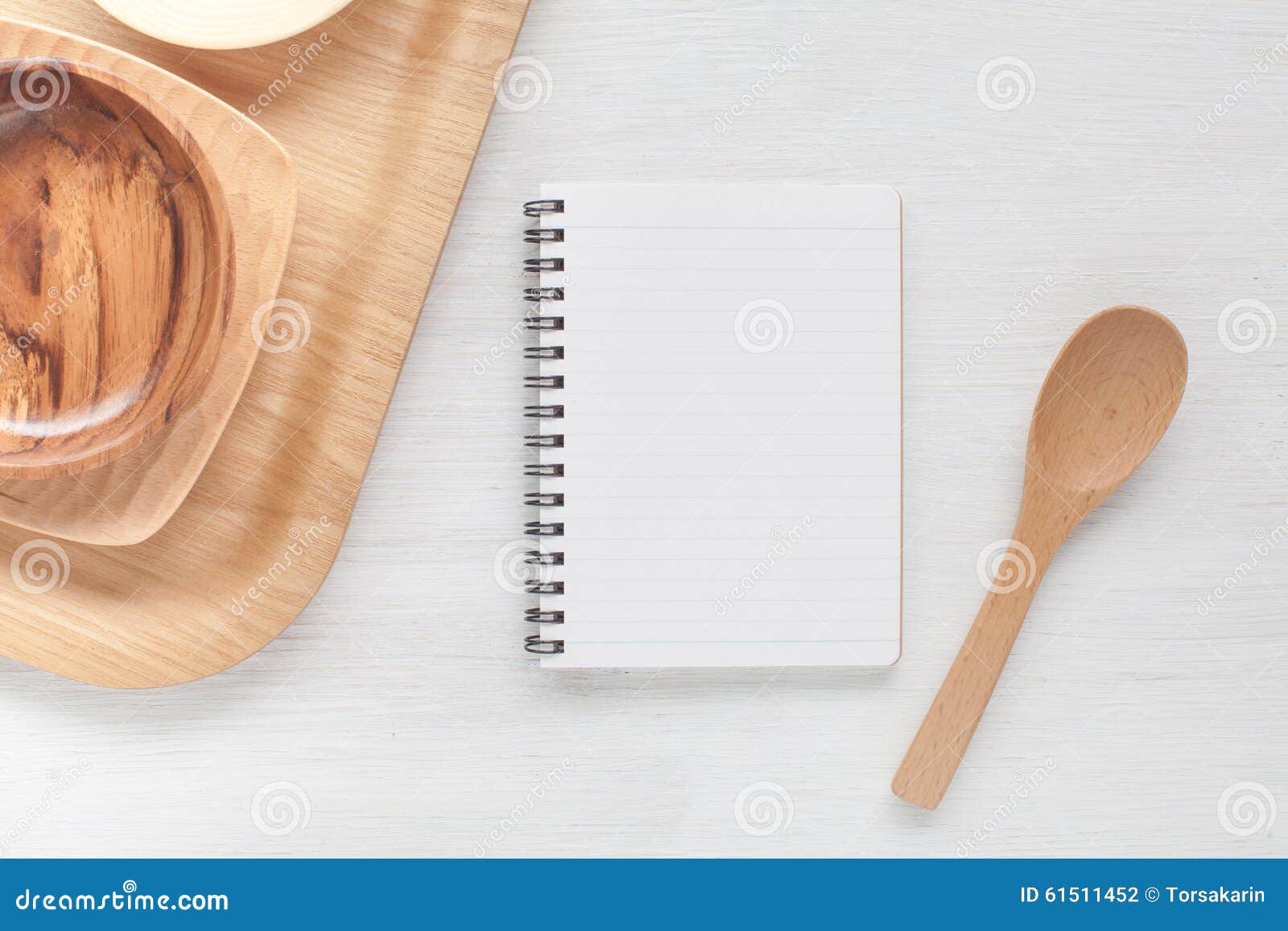 Notebook and Kitchen Utensils for Food Recipes Stock Photo - Image of ...