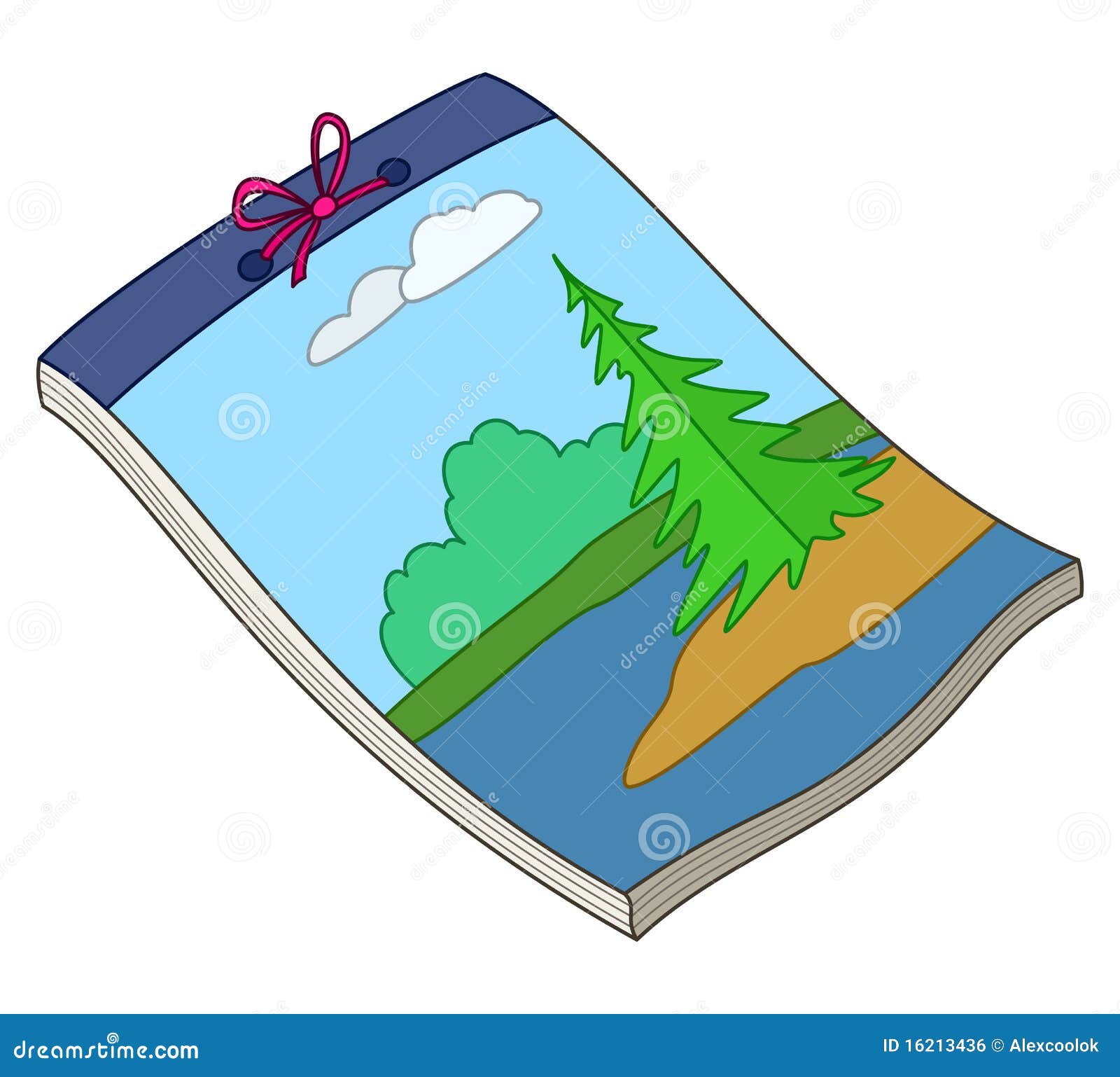 Notebook with landscape stock vector. Illustration of arts - 16213436