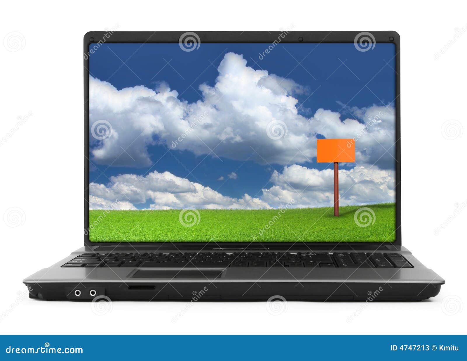 Notebook with landscape stock image. Image of close, electronic - 4747213