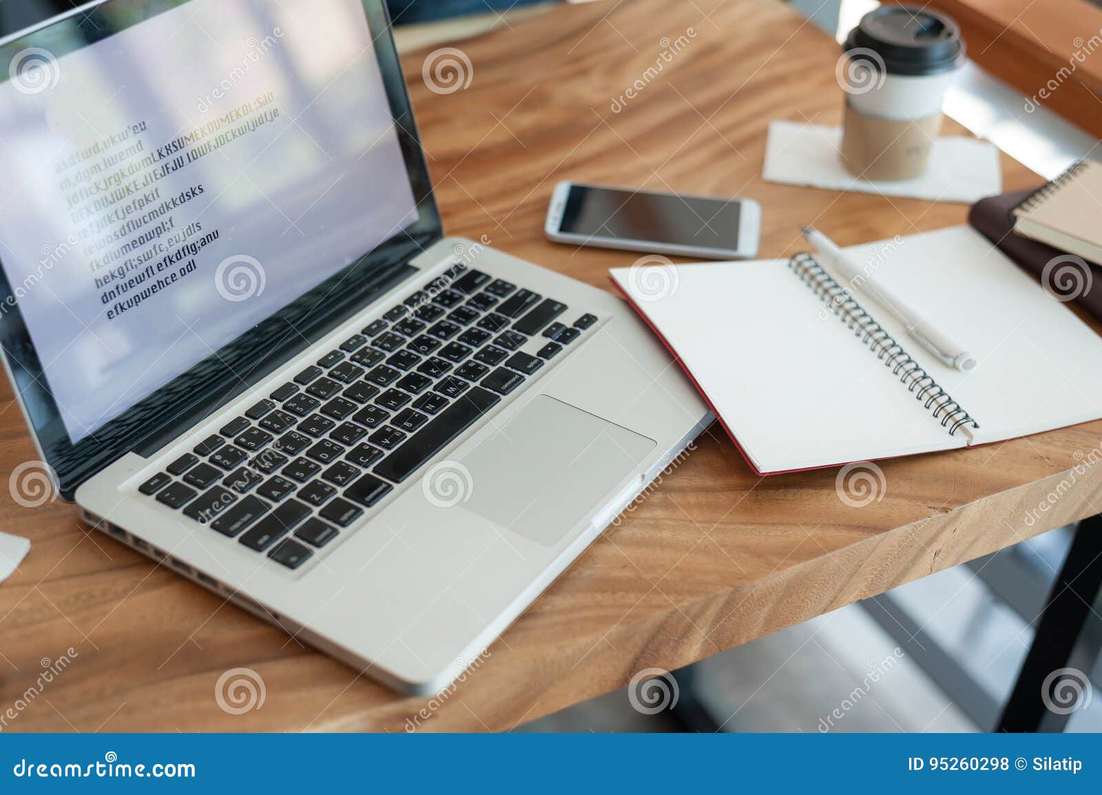 Notebook and Laptop Computer on Floor Stock Photo - Image of beginning ...