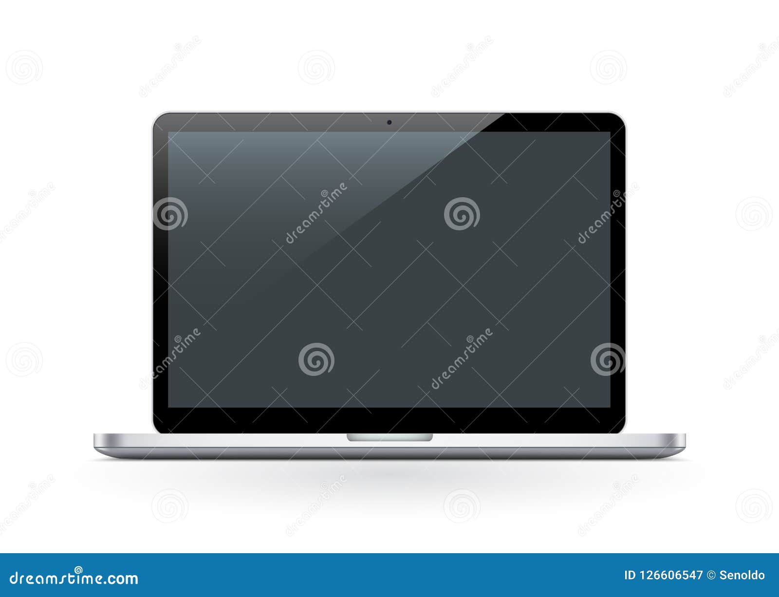 Notebook - Laptop - Front View Stock Illustration - Illustration of ...