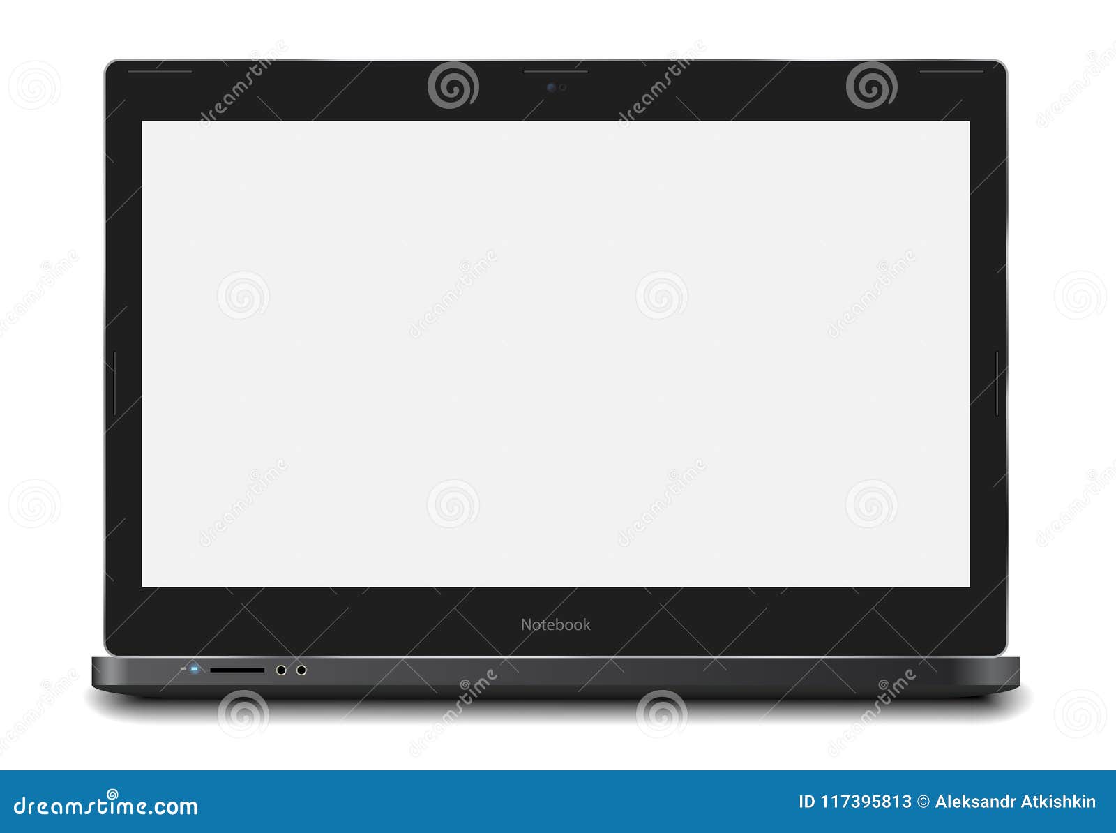 Notebook Laptop Template stock vector. Illustration of screenshot ...