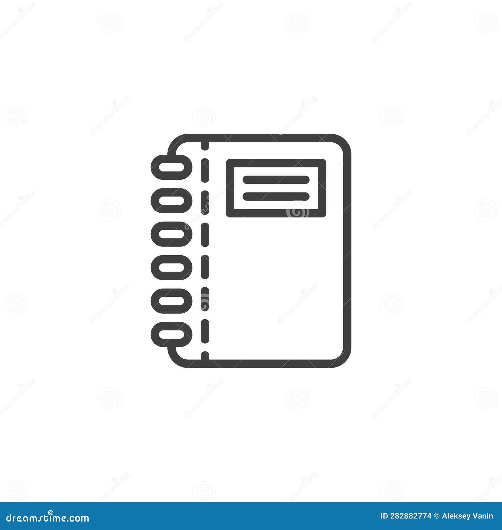 Notebook line icon stock vector. Illustration of note - 282882774