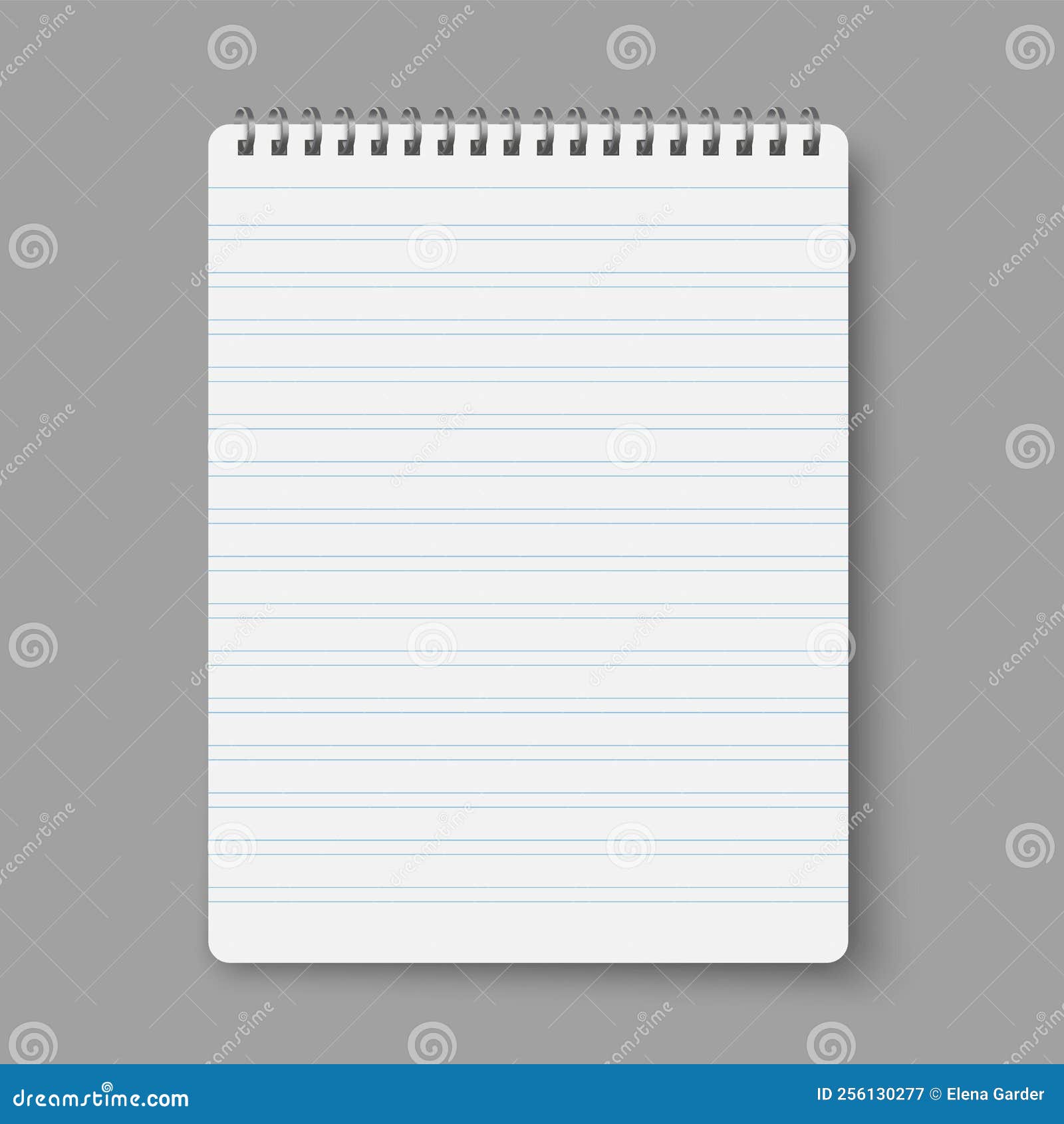 Notebook Line Squared Dot. Diary Template. Notepad Empty Page Set Stock Vector - Illustration of ...