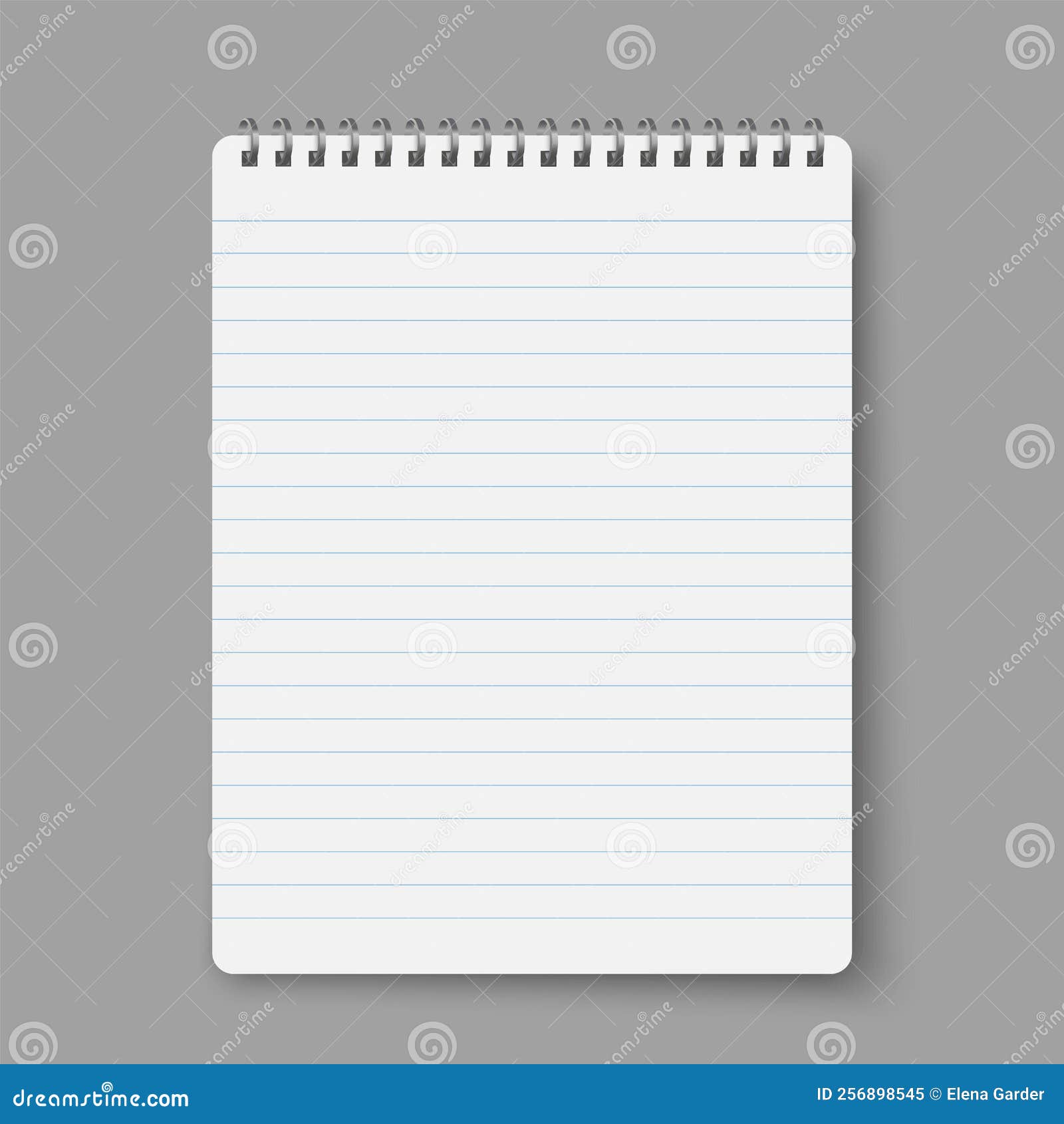 Notebook Line Squared Dot. Diary Template. Notepad Empty Page Set Stock ...