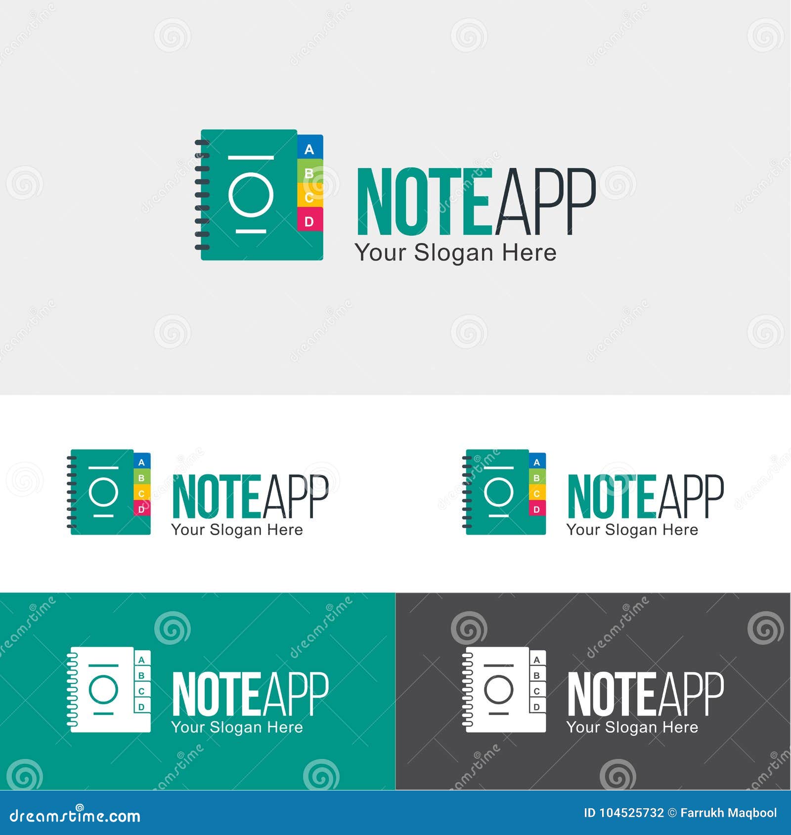 Note app logo stock vector. Illustration of startup - 104525732