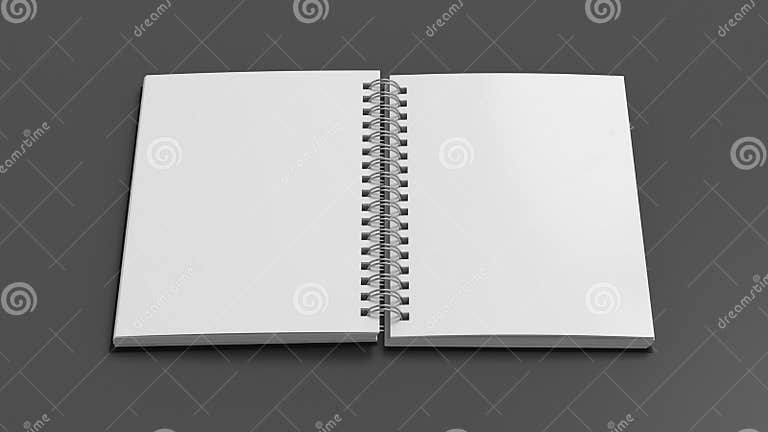 Notebook Mockup Blank Notebook With Black Cover Stock Illustration