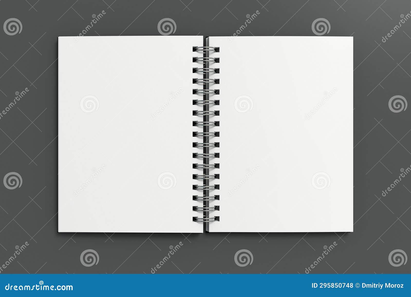 Notebook Mockup Blank Notebook With Black Cover Stock Illustration
