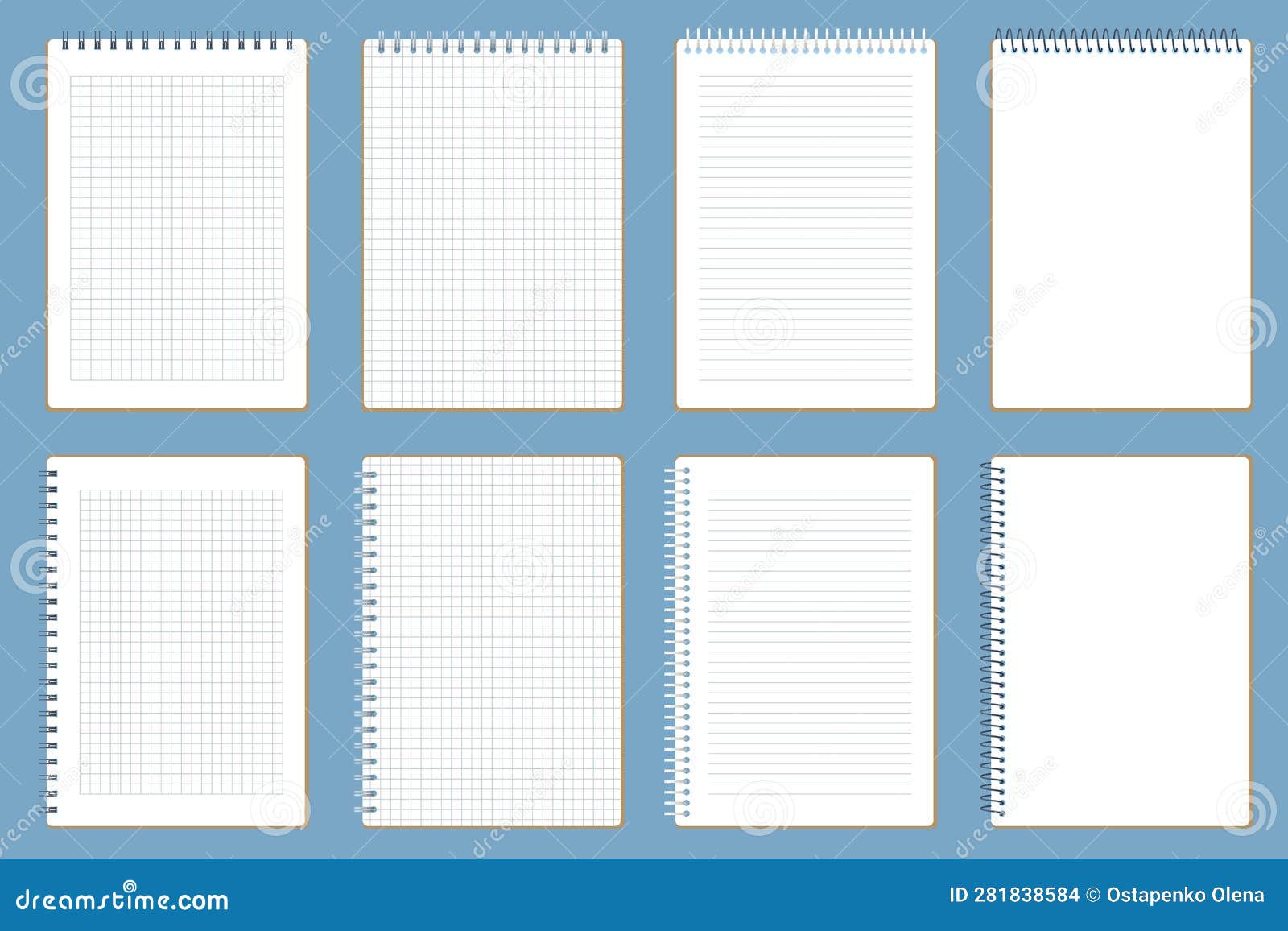 Notebook Mockup, School Notebook, Blank Mock Up Stock Vector ...