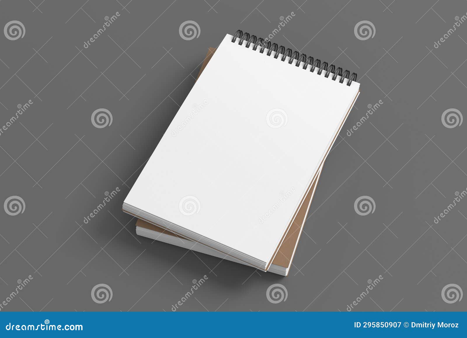 Notebook Mockup. Two Notebooks in a Stack Stock Illustration ...