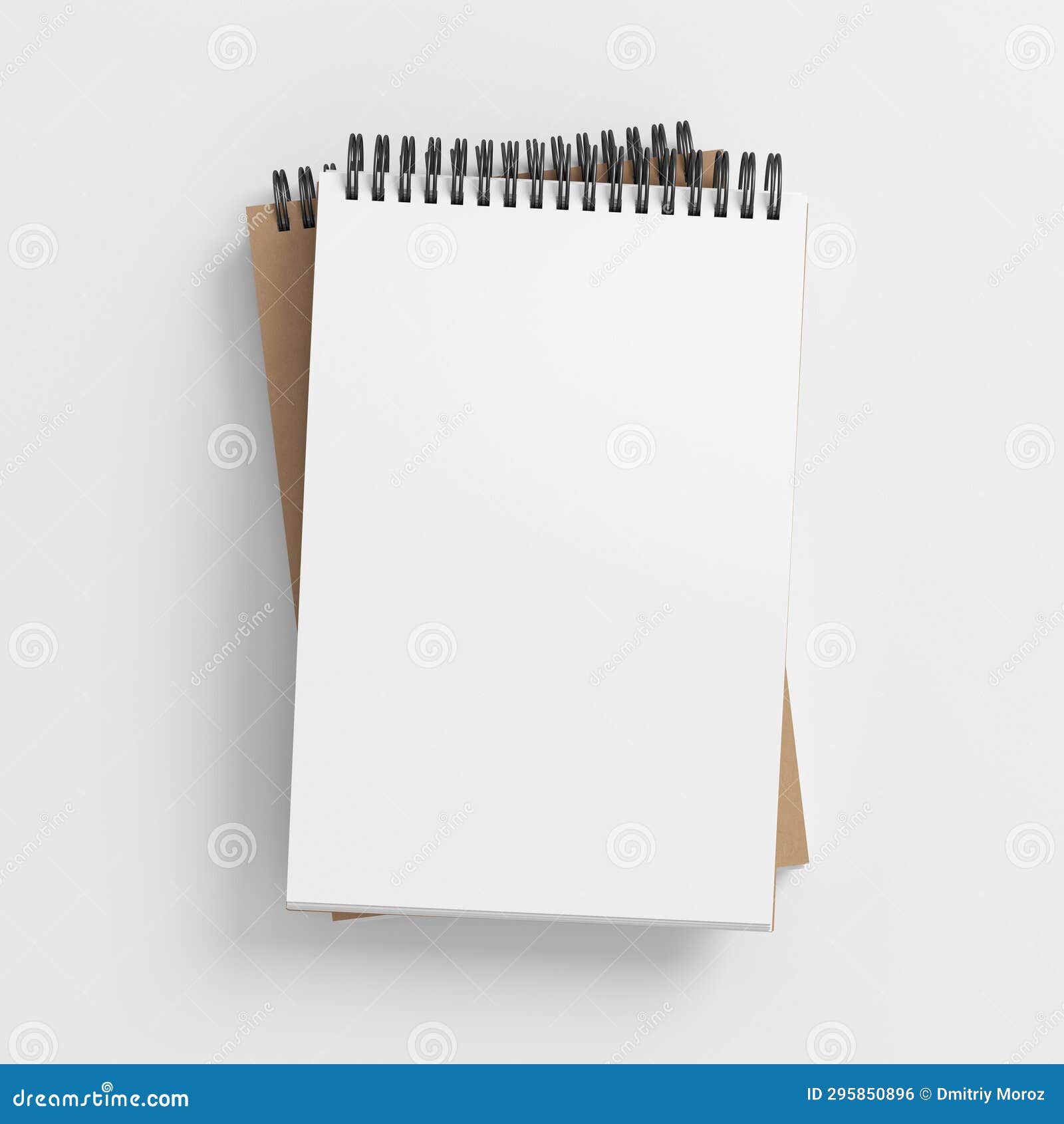 Notebook Mockup. Two Notebooks in a Stack Stock Illustration ...