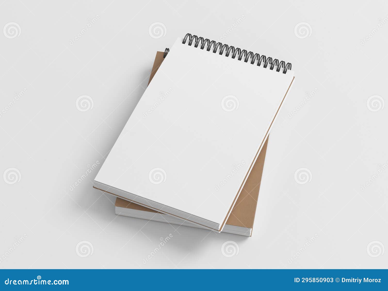 Notebook Mockup. Two Notebooks in a Stack Stock Illustration ...