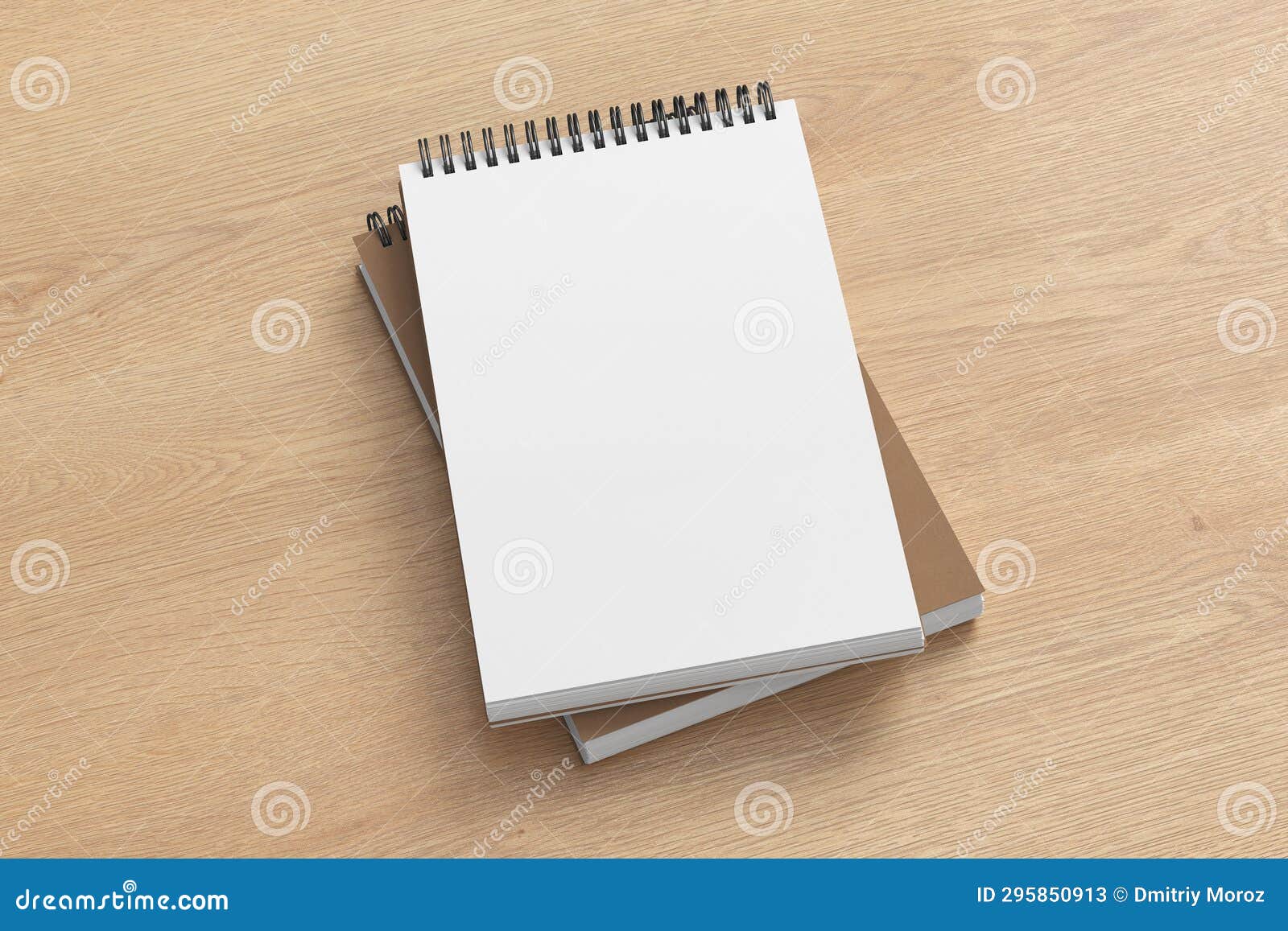 Notebook Mockup. Two Notebooks in a Stack Stock Illustration ...