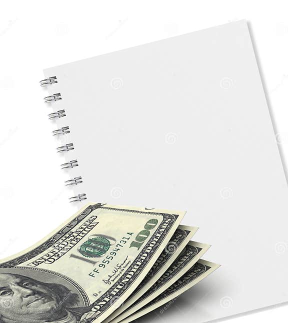 Notebook and money stock photo. Image of concepts, finance - 68618108