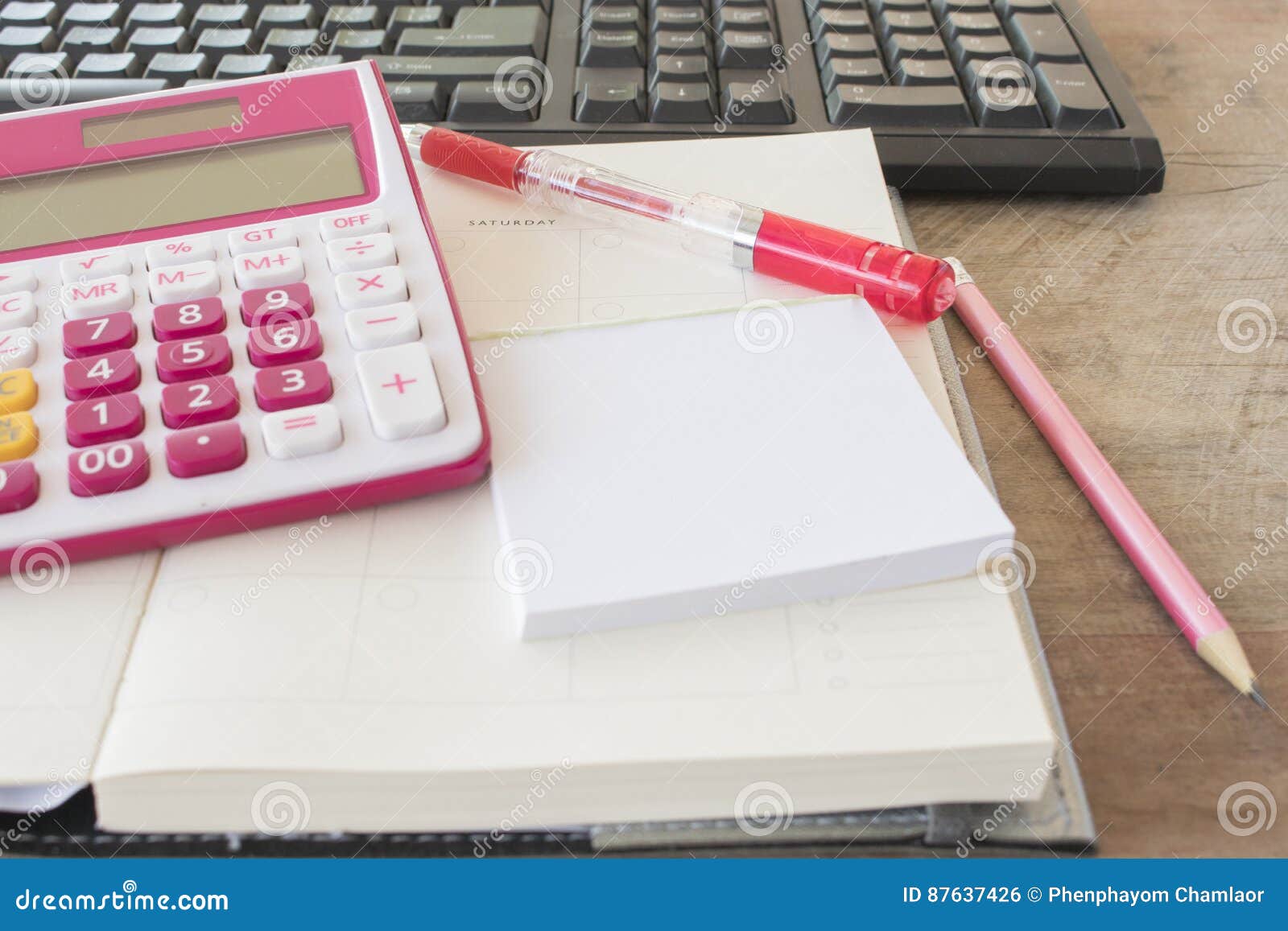 Notebook Monthly Planner Record for Financial Stock Photo - Image of ...