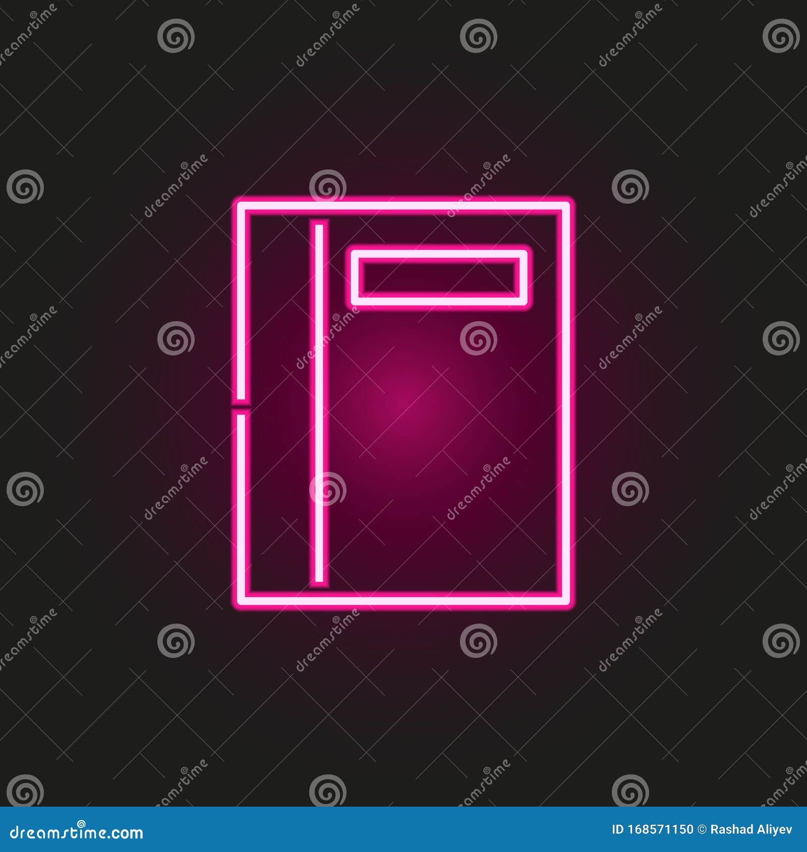 Notebook Neon Style Icon Simple Thin Line Outline Vector Of Web Icons For Ui And Ux Website