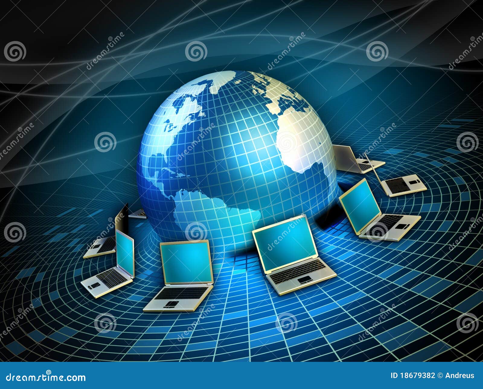 Notebook network stock illustration. Illustration of connection - 18679382