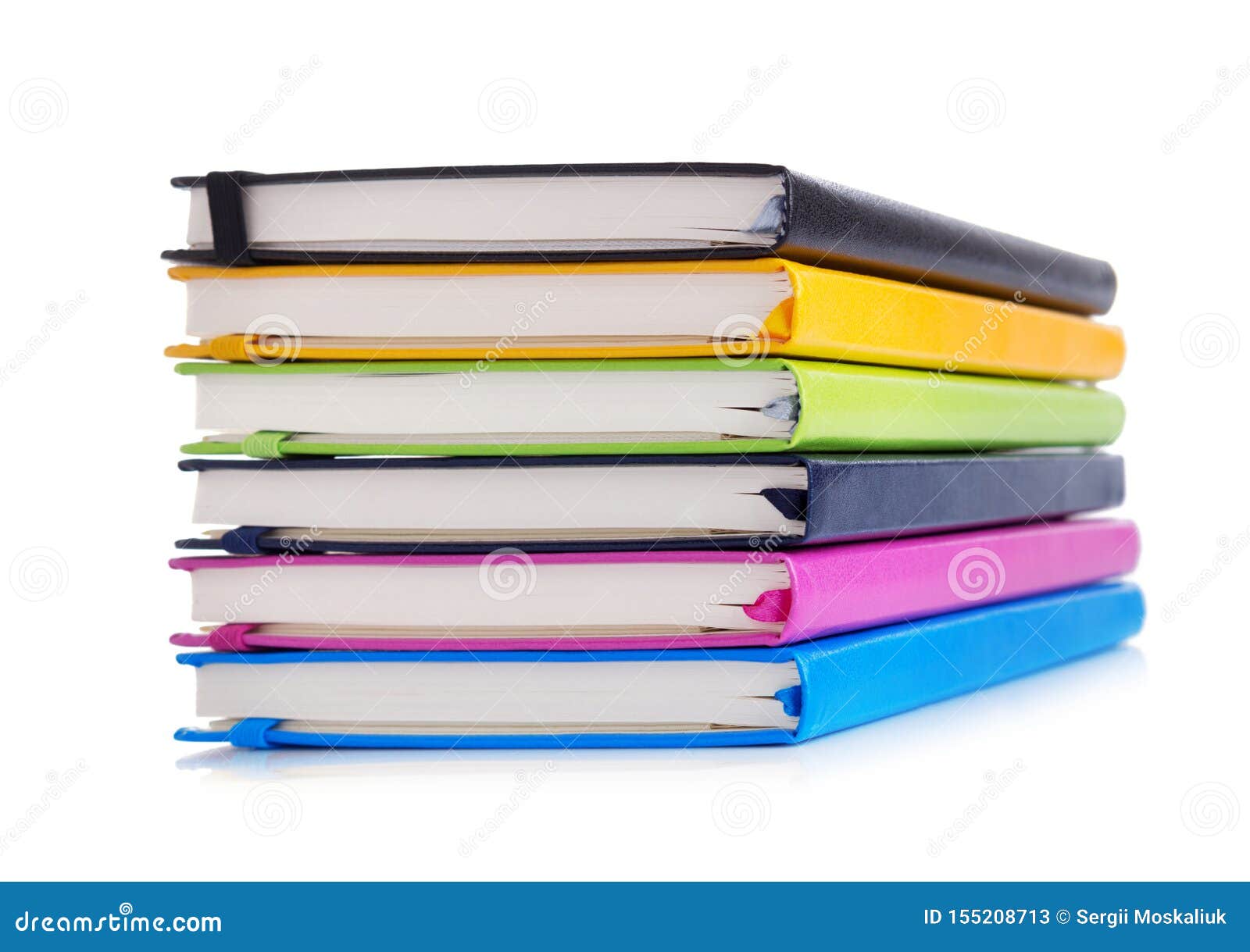 Notebook or Notepad Isolated at White Stock Image - Image of blue, back ...