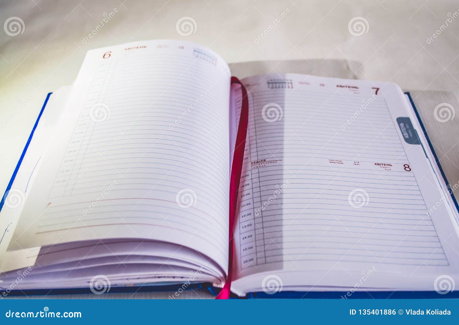 A Notebook for Notes. the Book with a Bookmark. Ball Pen. Stock Photo ...