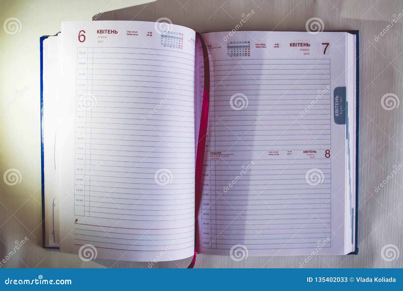 A Notebook for Notes. the Book with a Bookmark. Ball Pen. Stock Image ...