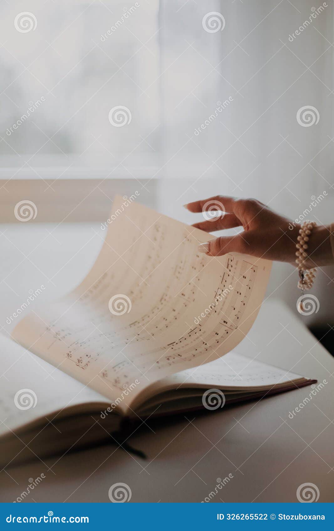 Notebook with Notes in Light Colors, Cozy Stock Photo - Image of chord ...