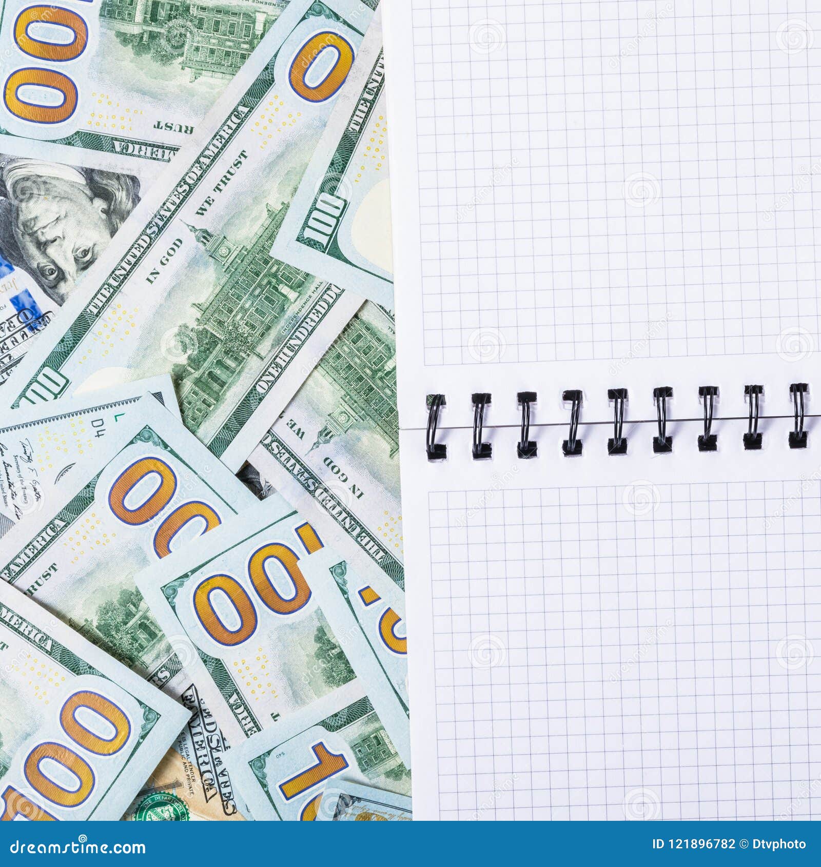 Notebook for Notes on Money Background Stock Photo - Image of budget ...