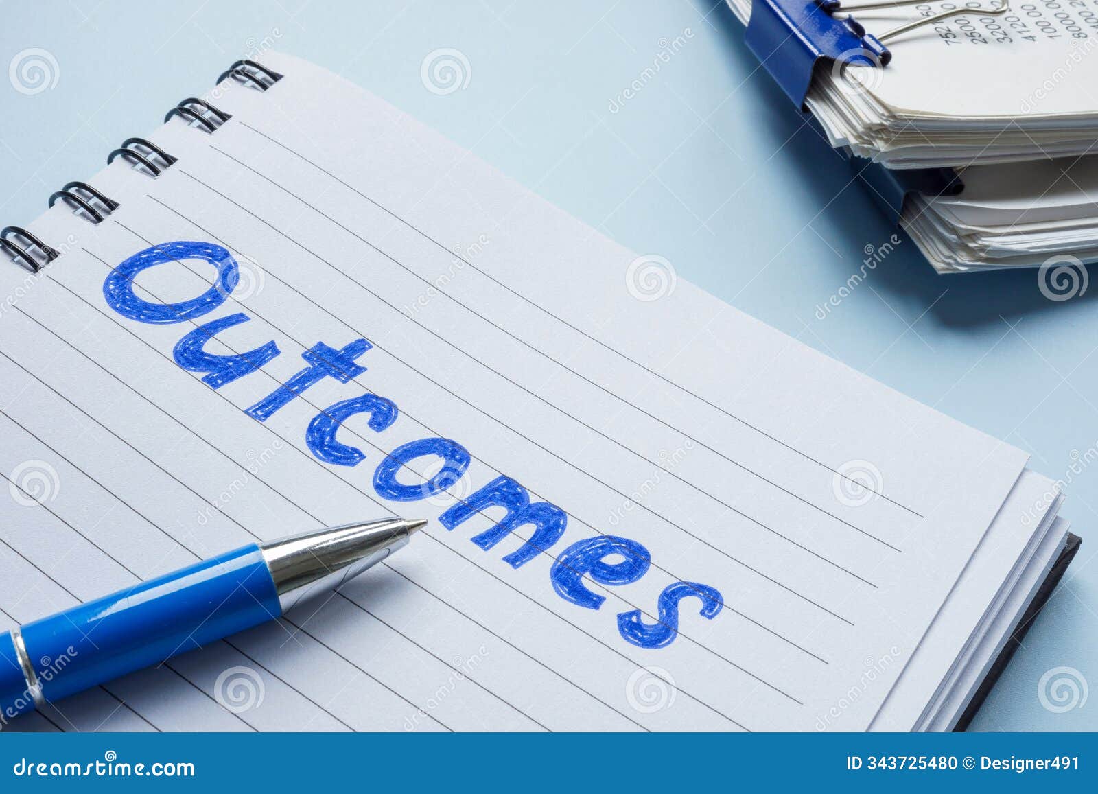 Notebook with Notes about Outcomes. Performance Evaluation and ...