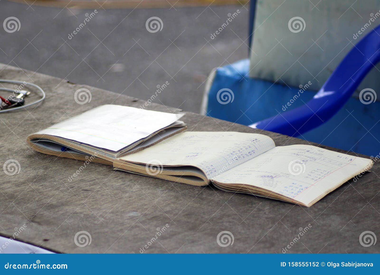 Notebook with Notes on the Table Stock Photo - Image of object ...