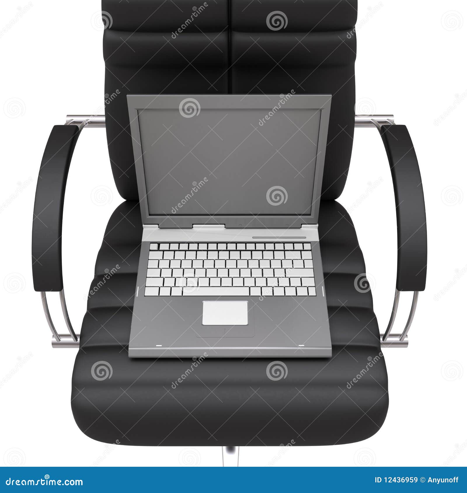 Notebook in Office Armchair Stock Illustration - Illustration of ...