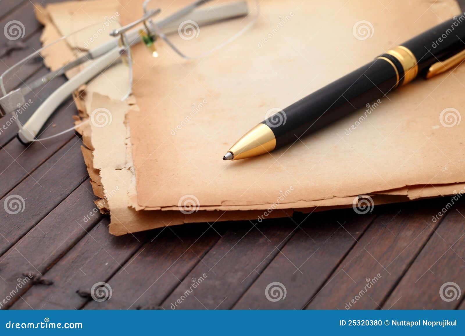 Notebook Old Papers and Pen. Stock Photo - Image of empty, memories ...