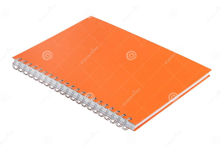 Notebook with an Orange Cover Stock Image - Image of helix, background ...