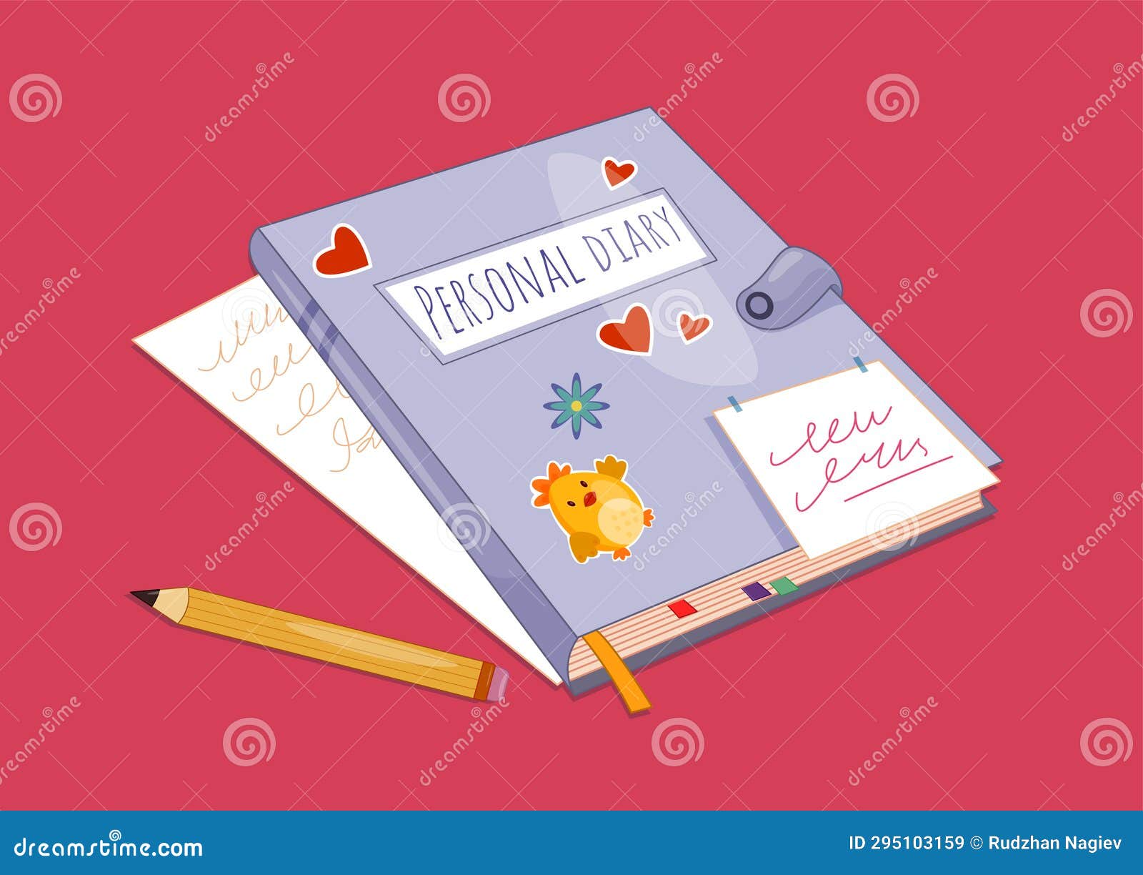 Notebook and Organizer Vector Stock Illustration - Illustration of ...