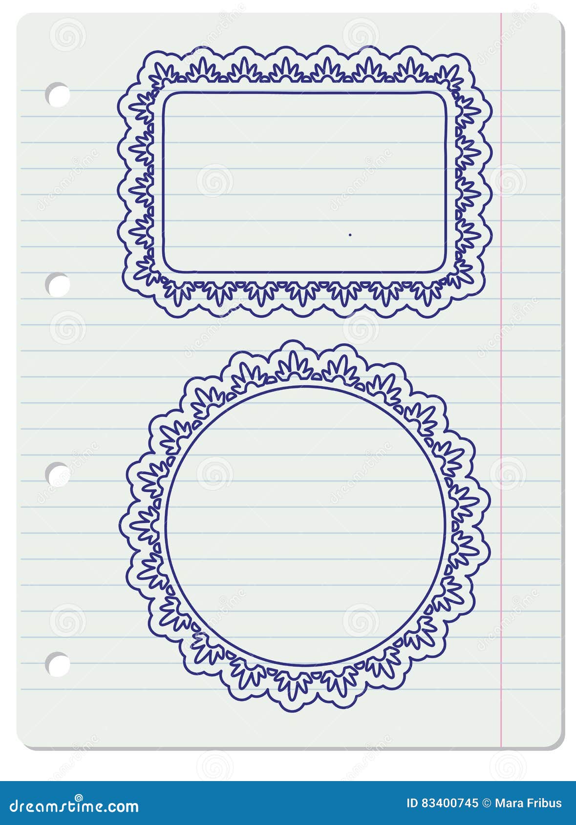 Notebook ornate frame stock vector. Illustration of notepad - 83400745