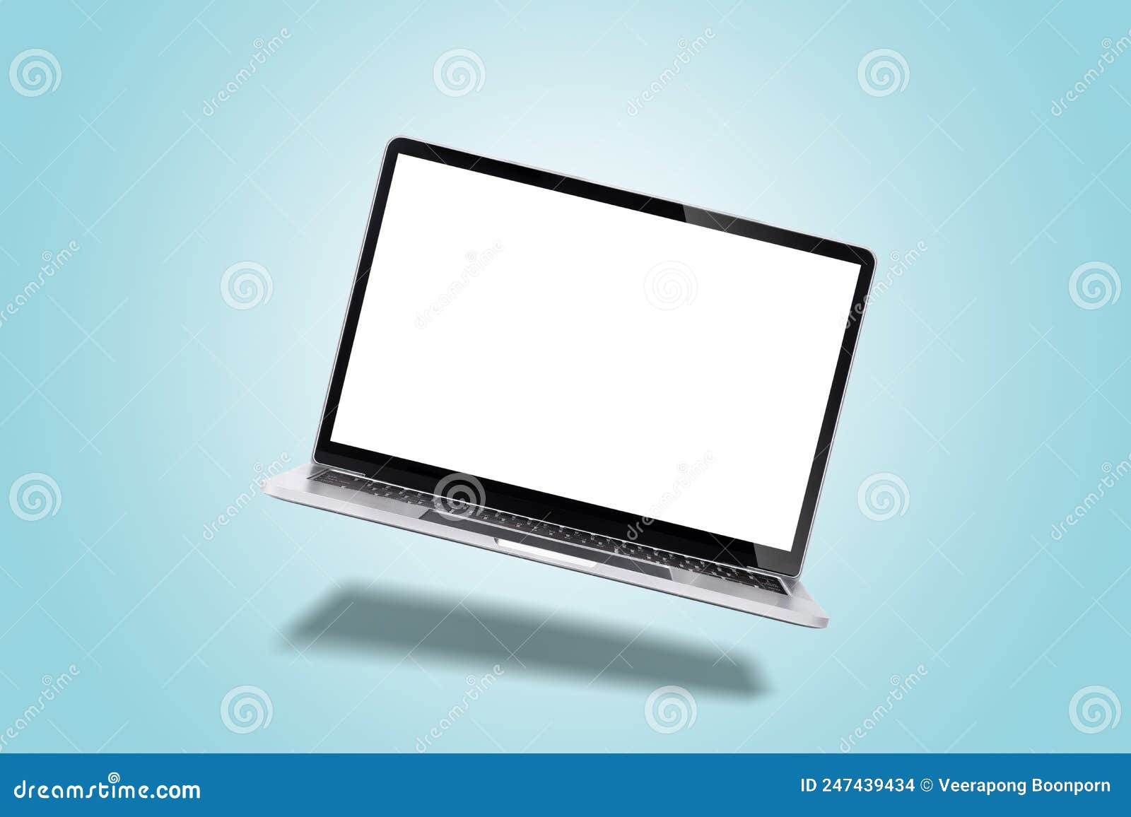 Notebook Ou Notebook Com Tela Em Branco Isolada Em Fundo Branco Foto de ...