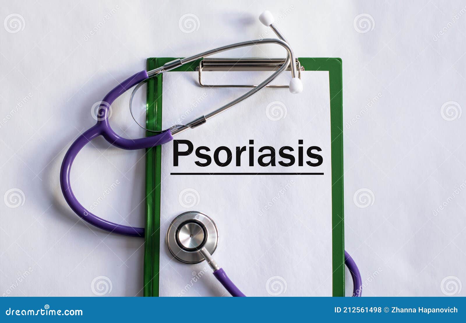 Notebook Pade with Word Psoriasis , on a Table with a Stethoscope Stock ...