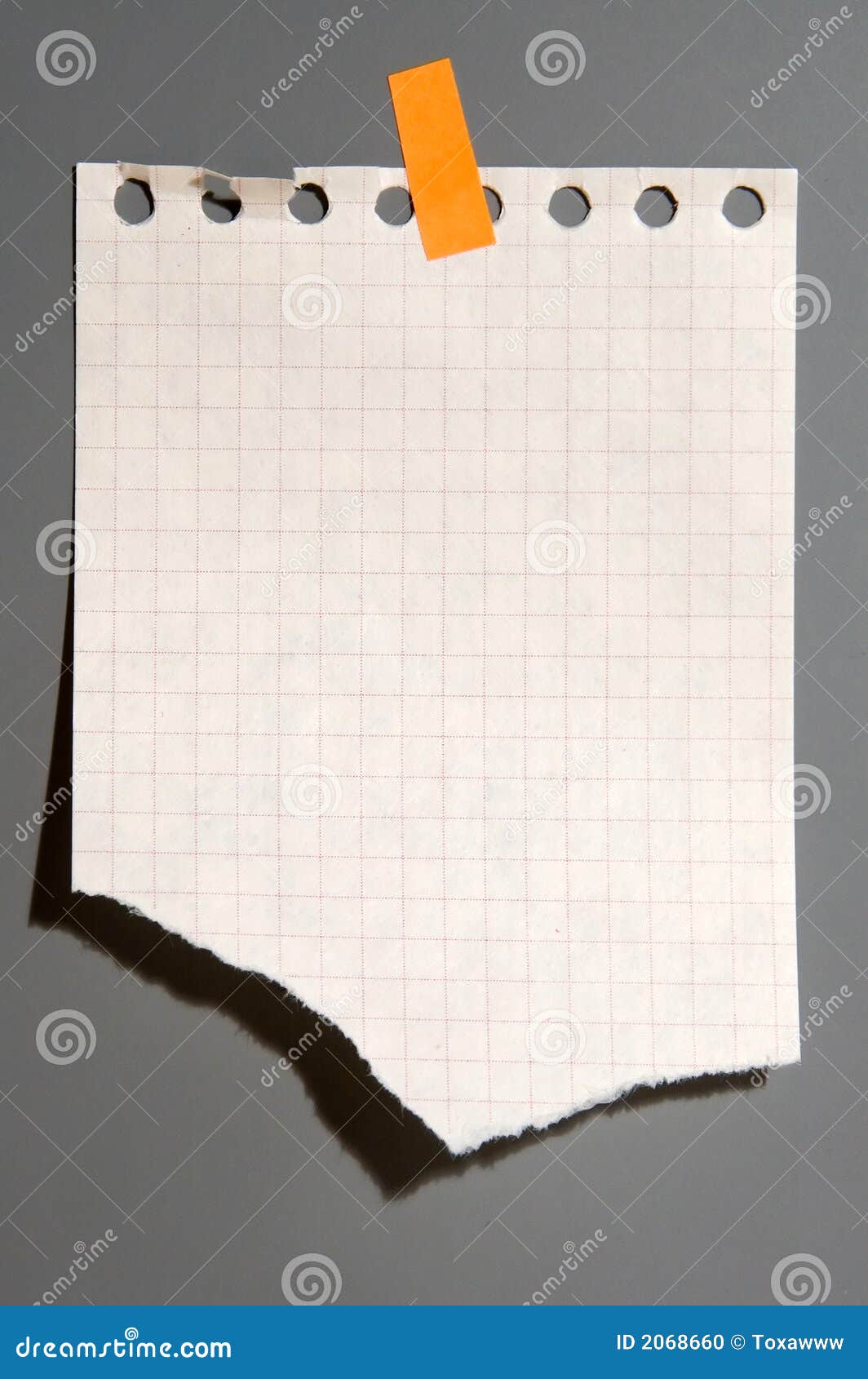 Notebook page stock photo. Image of book, checked, note - 2068660