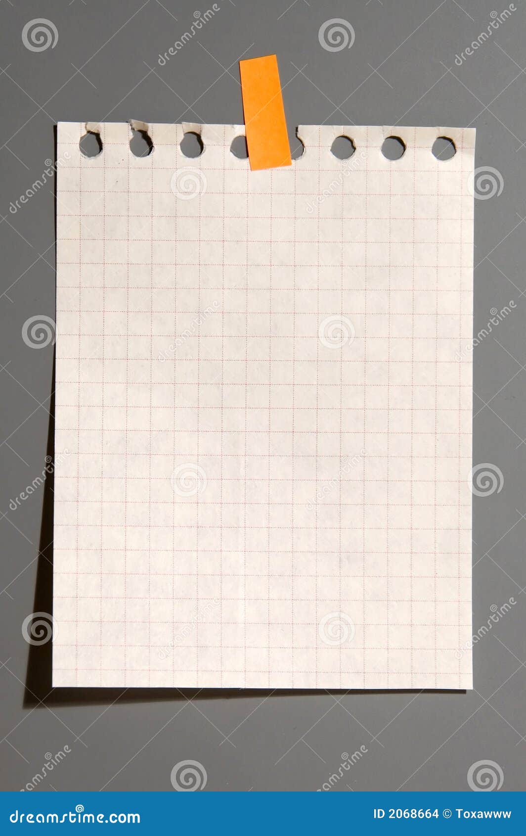 Notebook page stock photo. Image of checked, notebook - 2068664