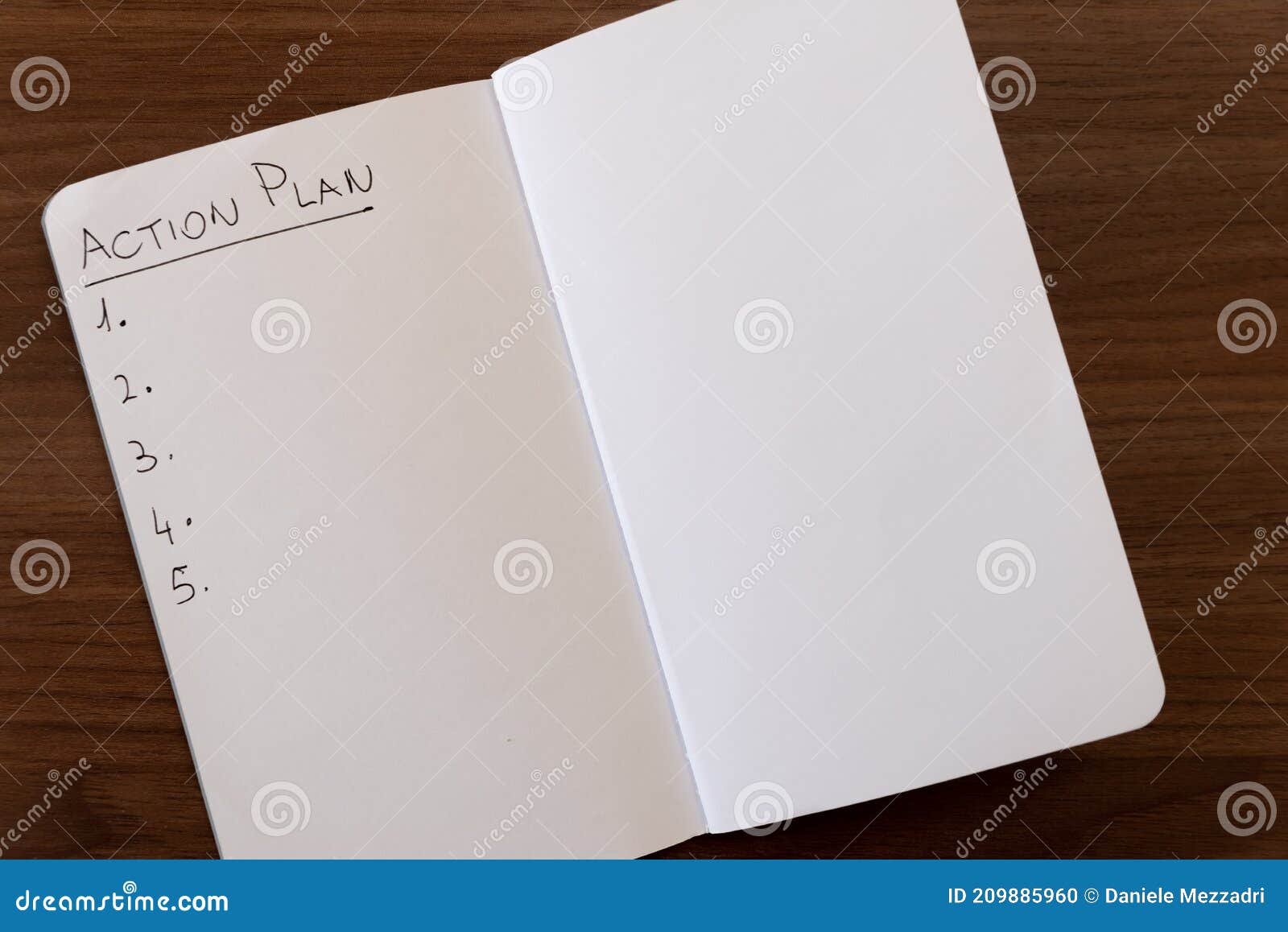 Notebook Page Marked `Action Plan` Stock Photo - Image of goals ...