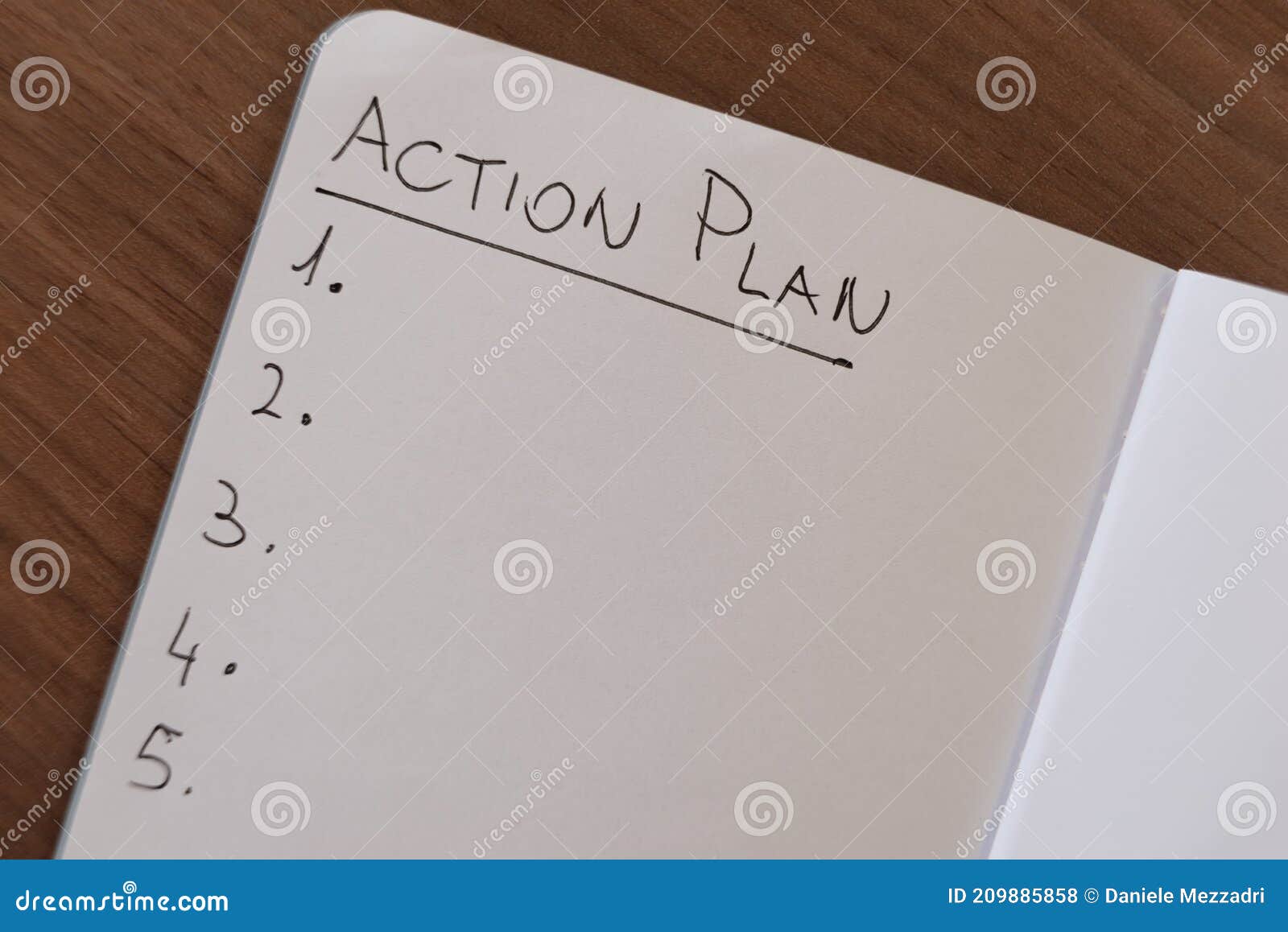 Notebook Page Marked `Action Plan` Stock Photo - Image of logic, ideas ...