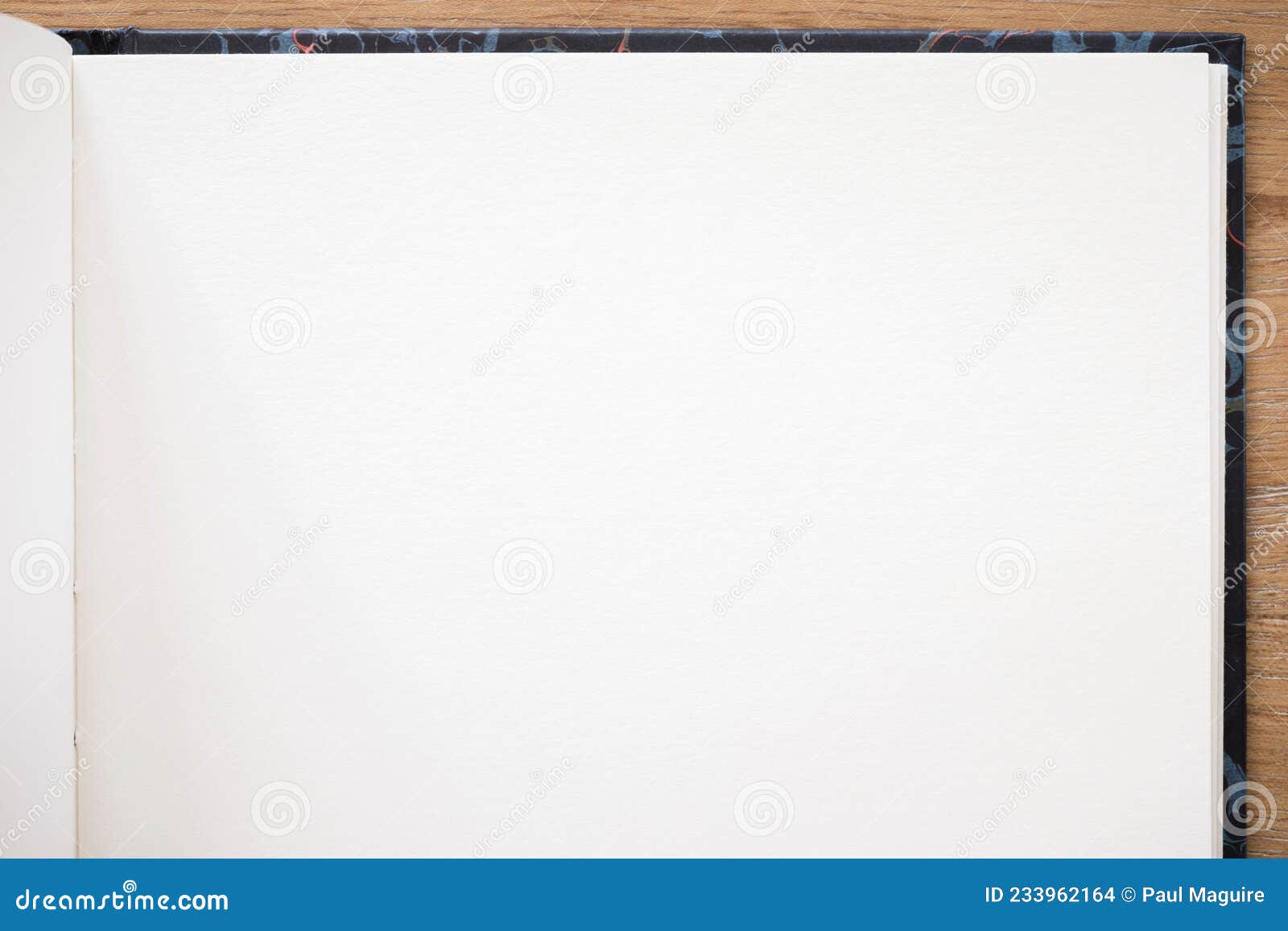 Notebook Page with Plan White Paper Open on Desk Stock Photo - Image of ...