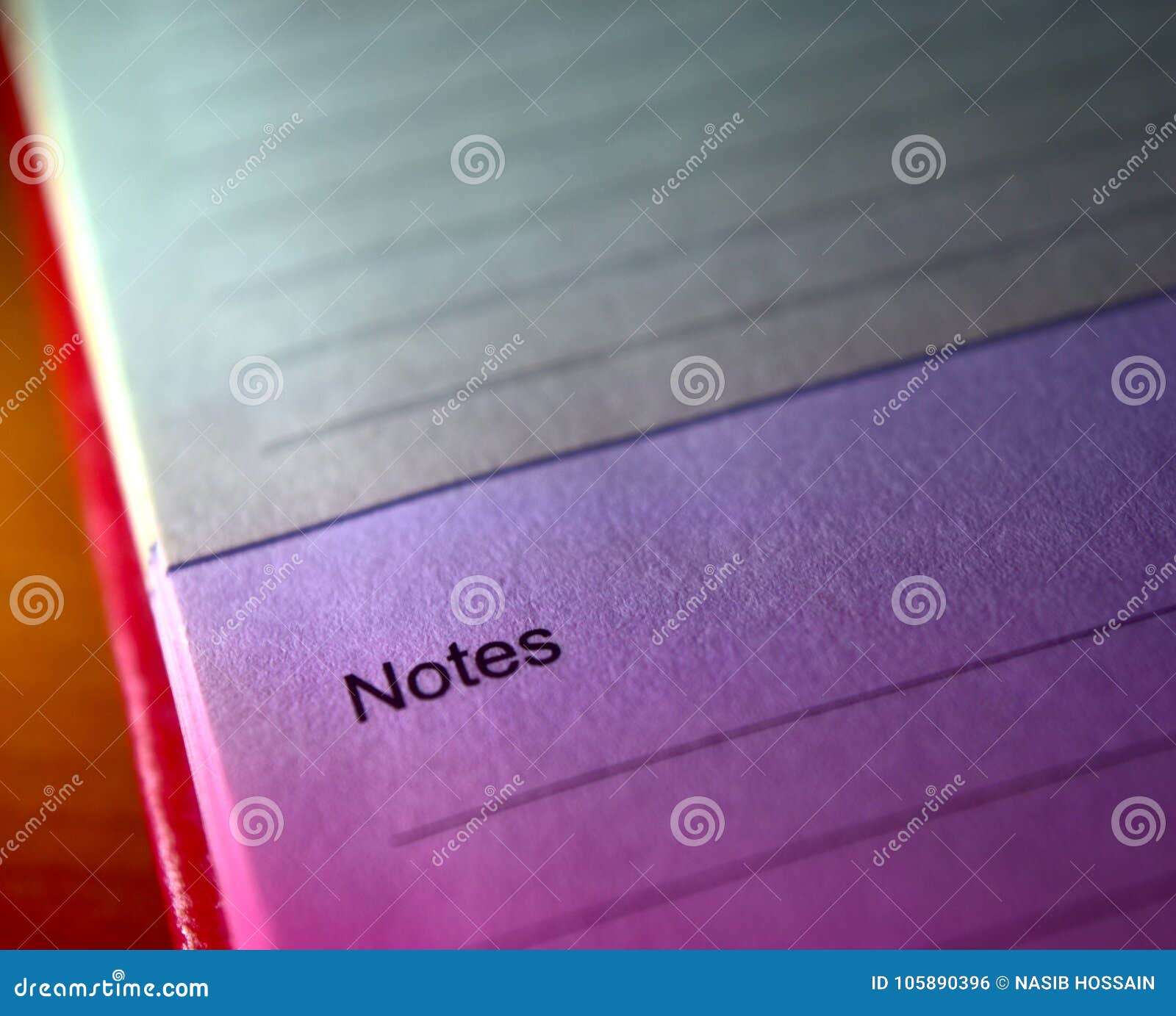 Notebook Pages Inside with Notes Word Written Stock Photo - Image of ...