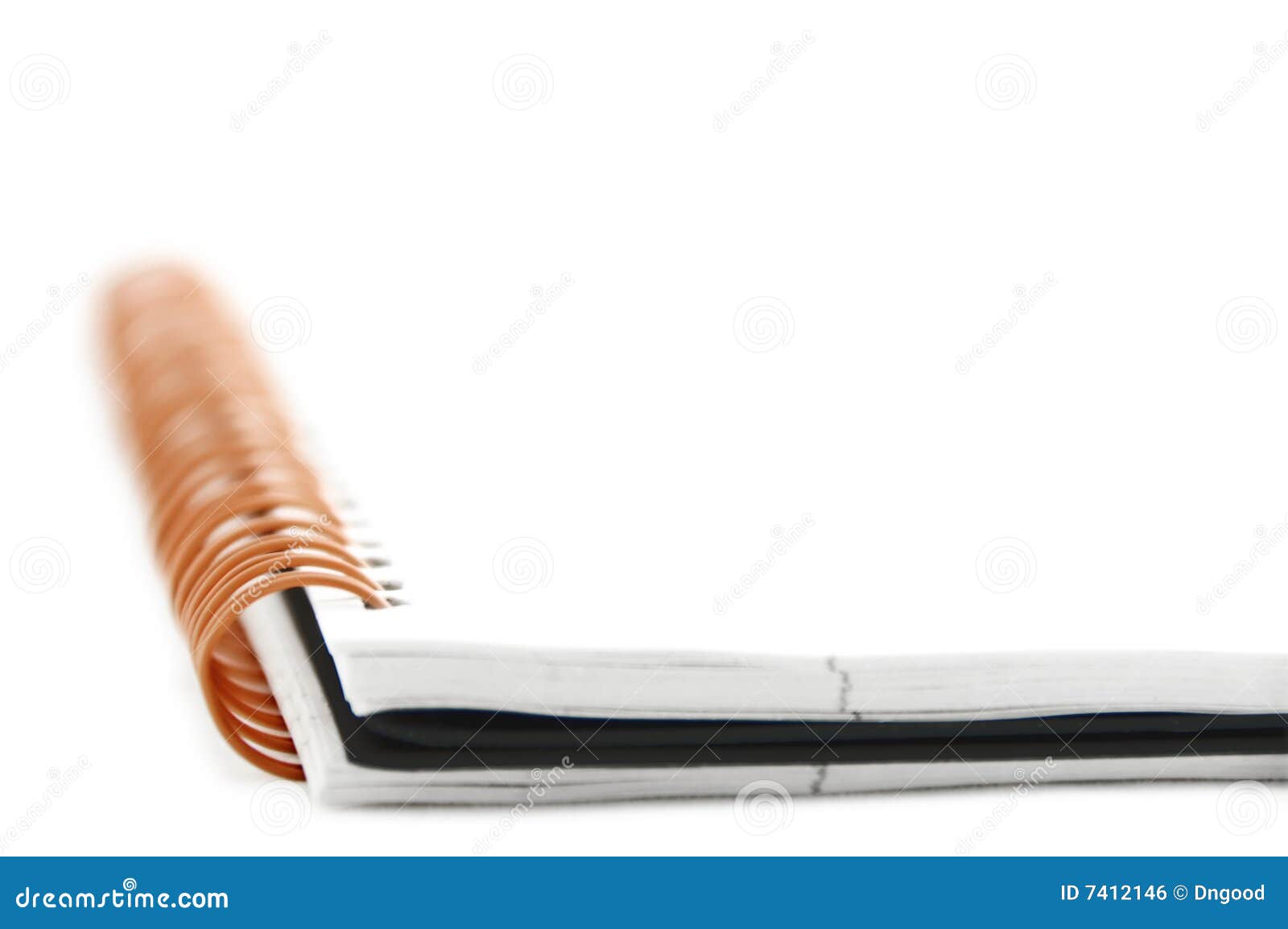 Notebook Pages and spine stock photo. Image of paper, isolated - 7412146