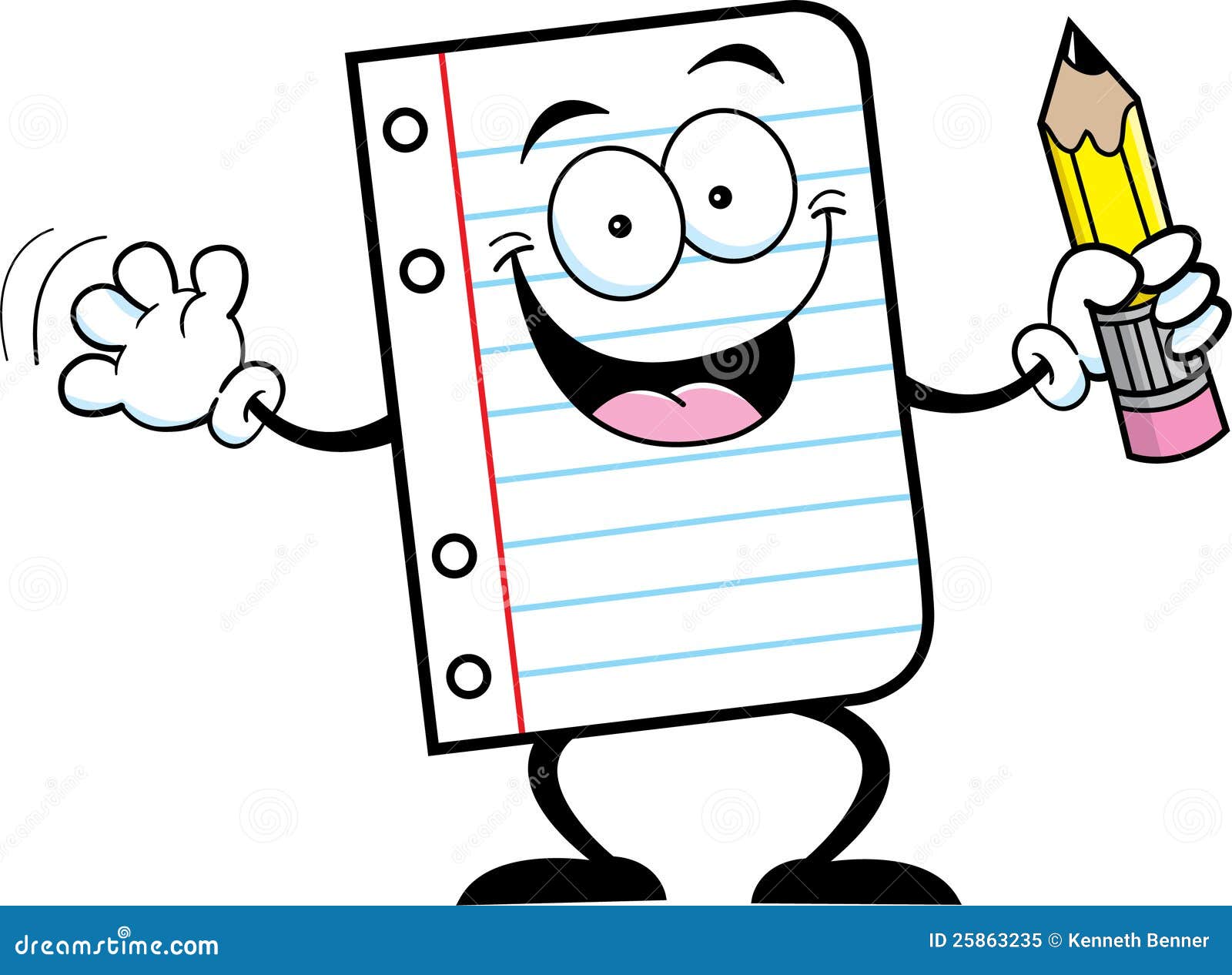 Animated Pencil And Paper