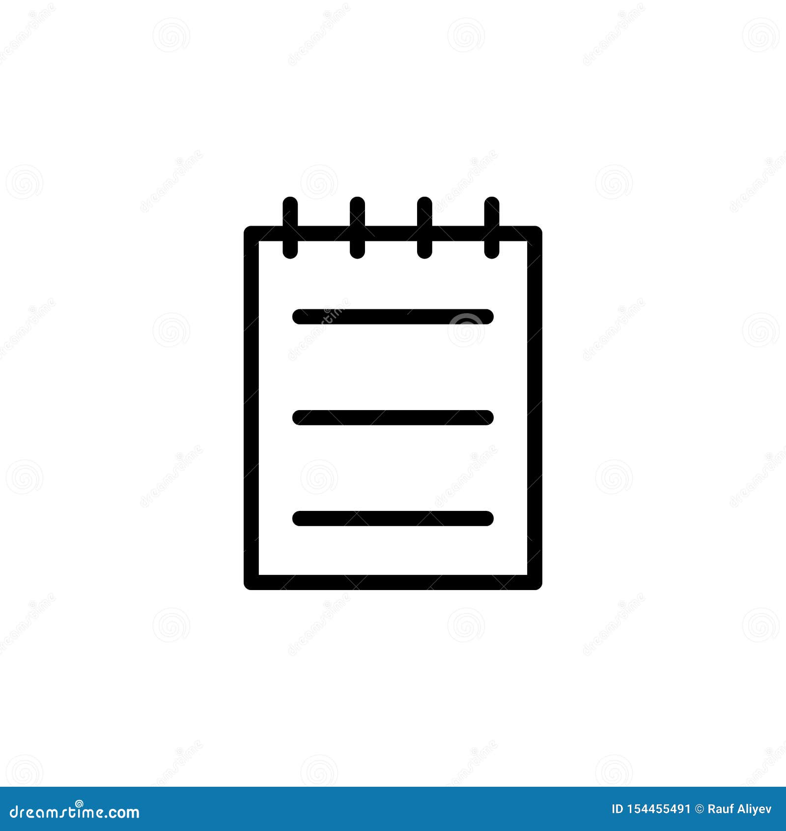 Notebook, Paper Icon. Element of Education Icon Stock Illustration ...