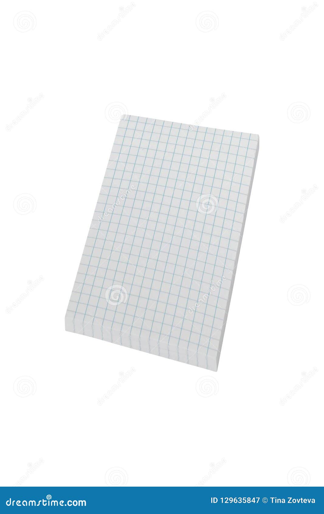 Notebook Paper Isolated on White Stock Image - Image of graph, lined ...