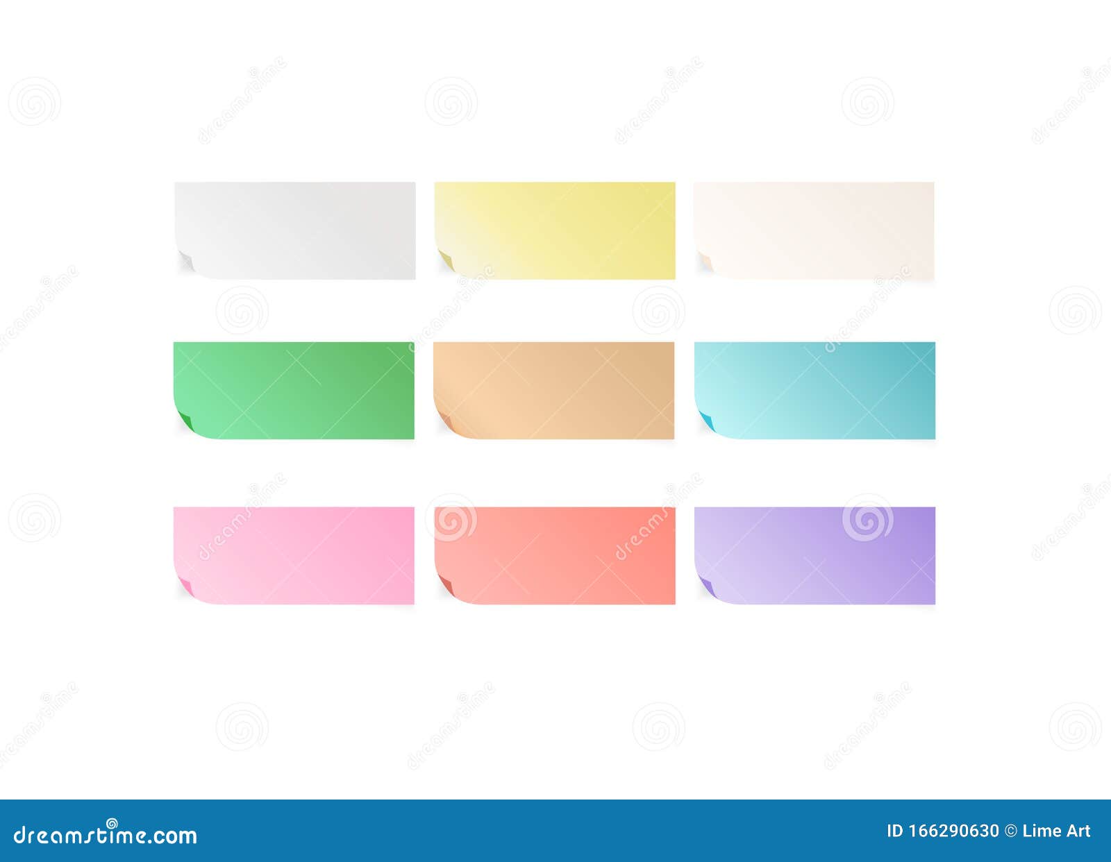 Notebook Paper Multi-colored Rectangular Stock Vector - Illustration of ...