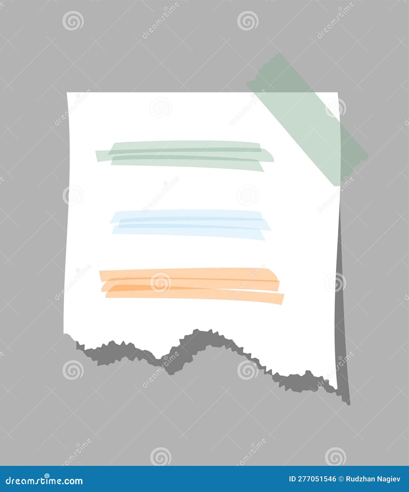 Notebook Paper Piece Concept Stock Illustration - Illustration of line ...