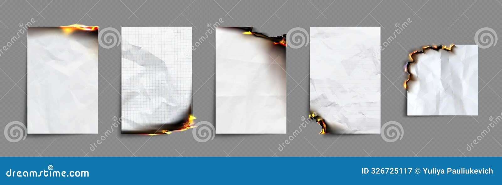 Notebook Paper with Texture and Burnt Edges. Stock Illustration ...