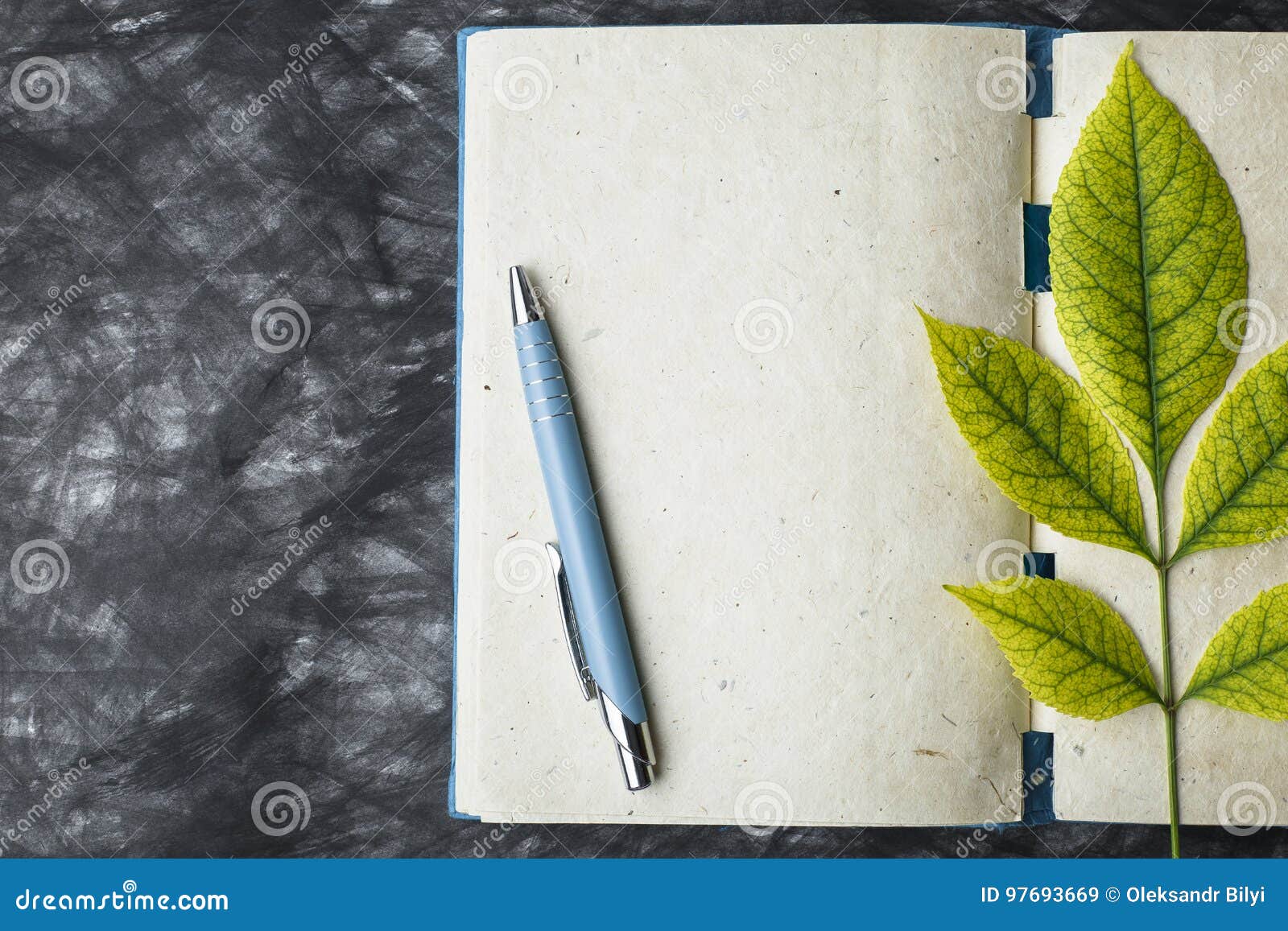 Notebook Paper with the Texture, Yellow Leaf Stock Image - Image of ...